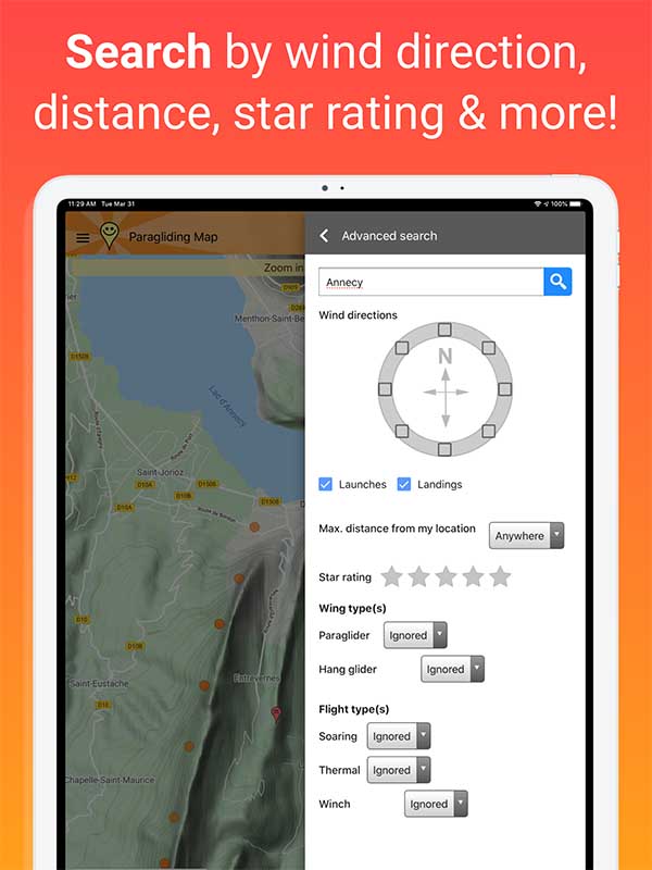 ⭐️ PARAGLIDING MAP